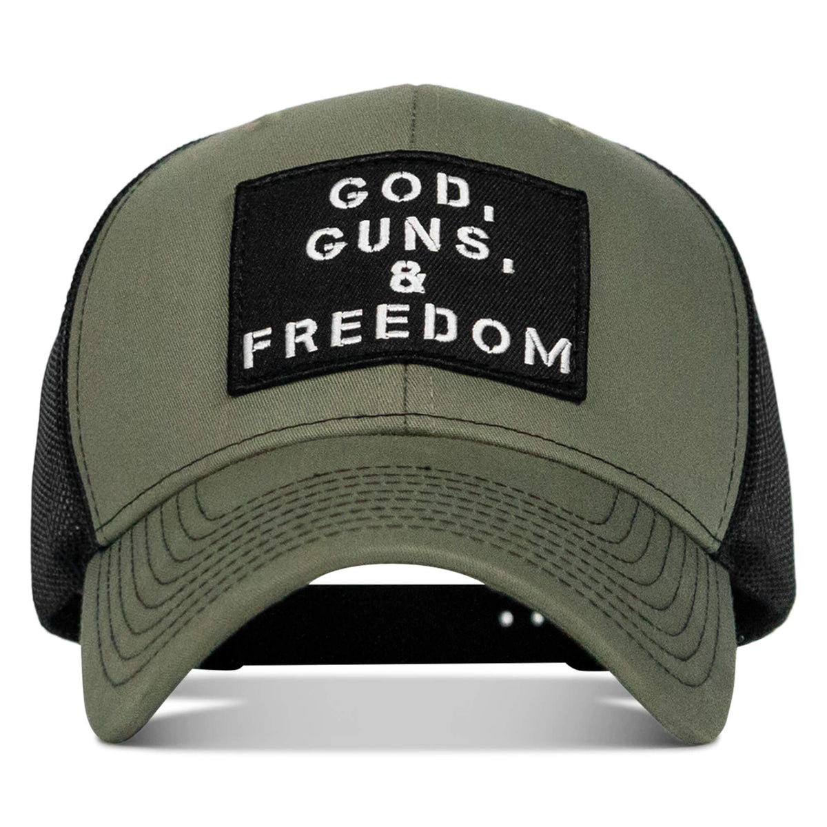 God, Guns, And Freedom Patch Mid-Profile Mesh Snapback Hat – Mission Essential Gear