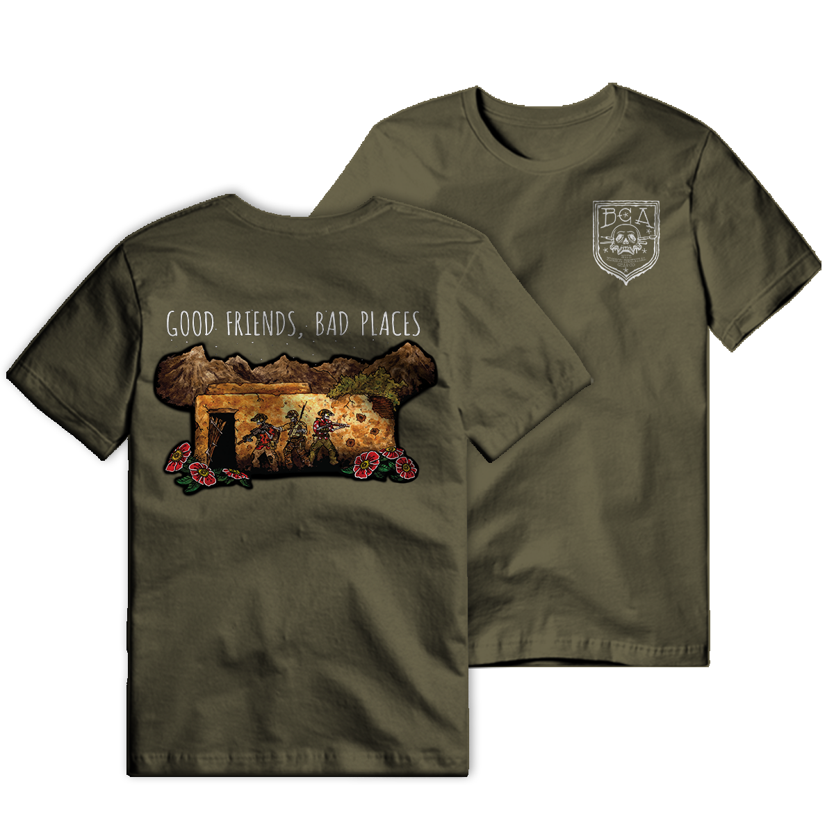 Good Friends Bad Places V2 Tee – Mission Essential Gear