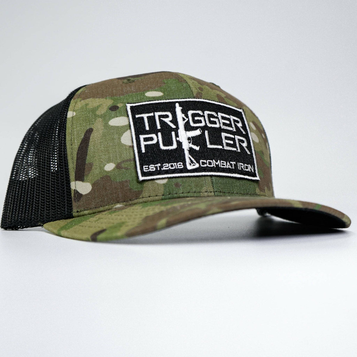 Trigger Puller Black Mid-Profile Mesh Snapback Hat – Mission Essential Gear
