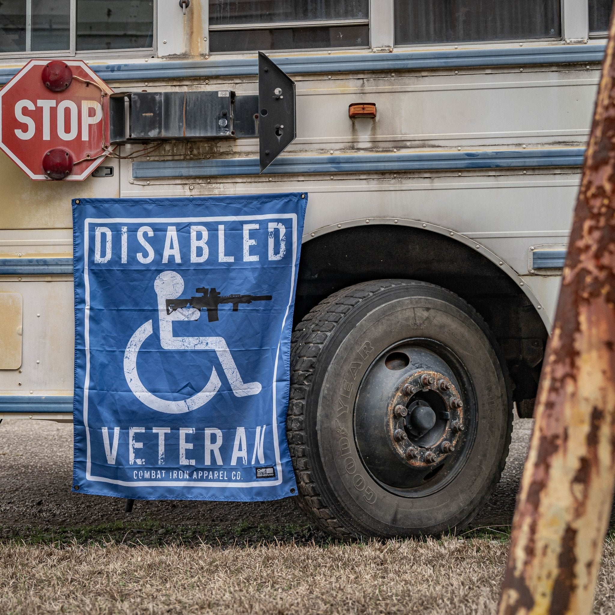 Disabled Veteran Sign 3'x3' Flag – Mission Essential Gear