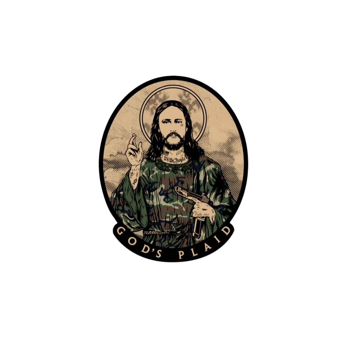 God's Plaid Sticker – Mission Essential Gear