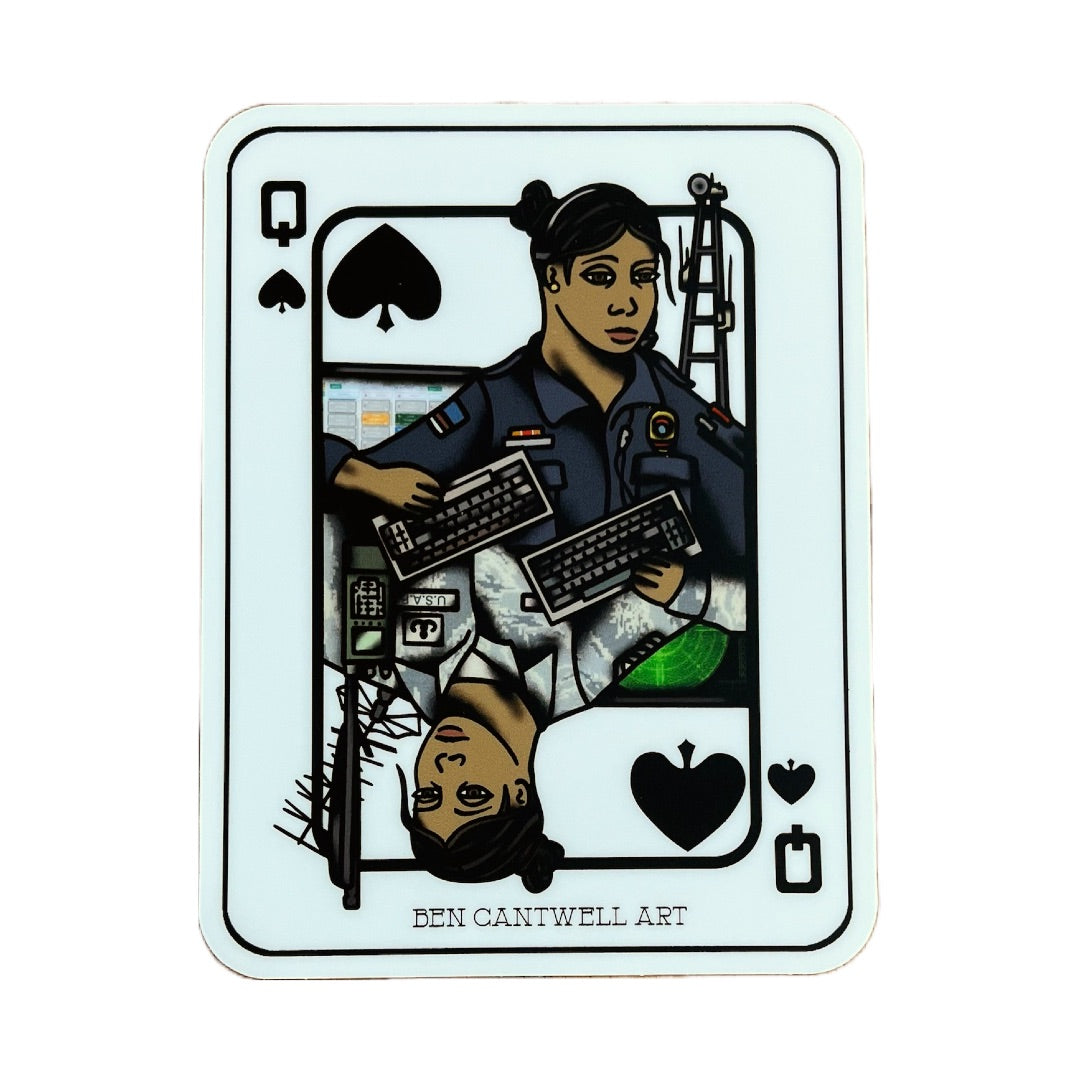 Queen of Spades Air Force Dispatcher Sticker – Mission Essential Gear