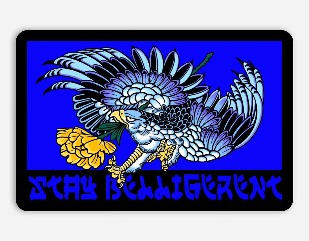 Japanese Blue Falcon - sticker – Mission Essential Gear